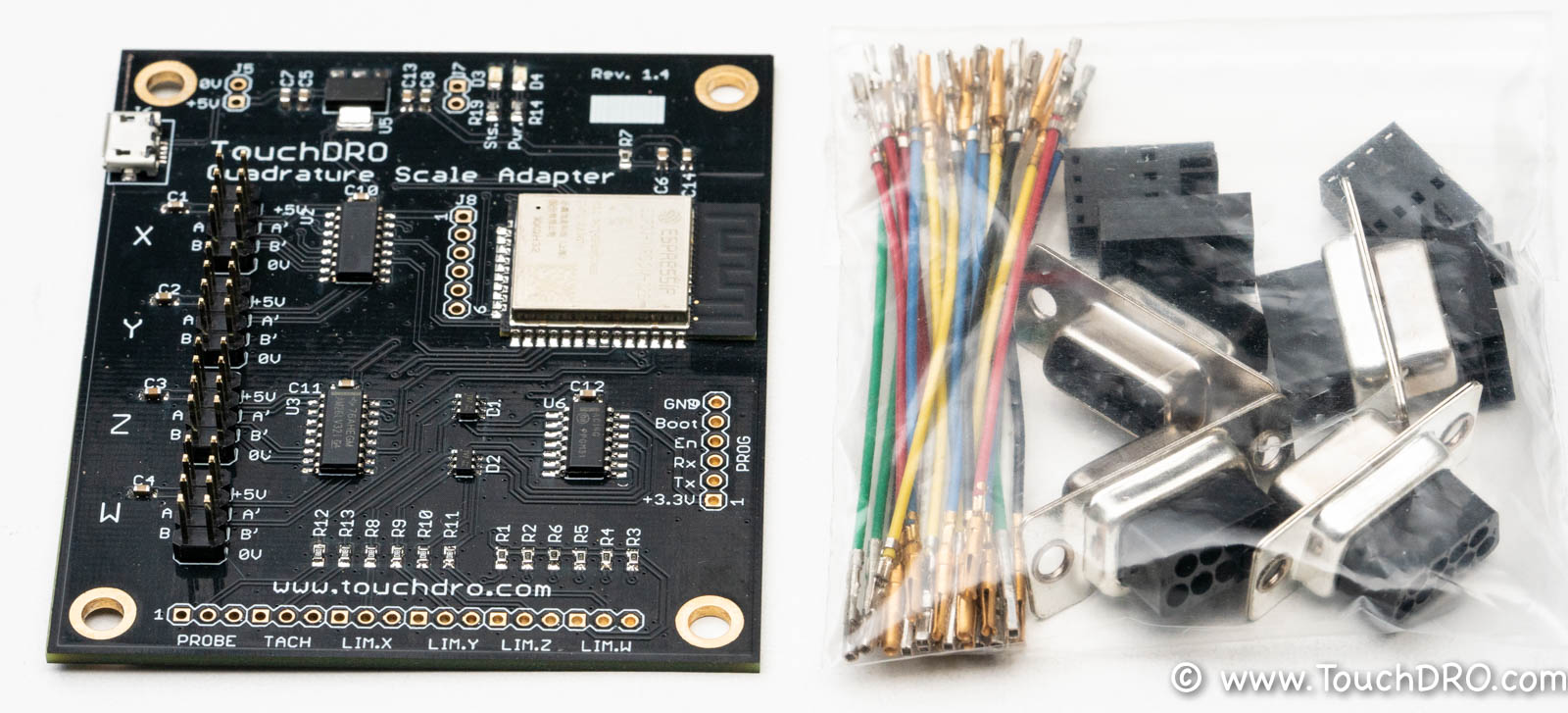 Wireless DRO Adapter for Glass and Magnetic Scales V2