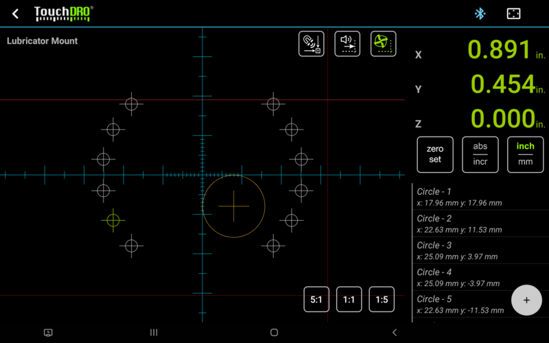 TouchDRO Graphical View Display TouchDRO Graphical View Display
